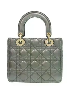 Dior Metallic Lambskin Cannage My Abcdior Lady Satchel
