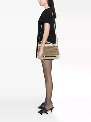 Gucci Gg Canvas Web Mayfair Satchel - Neutrals