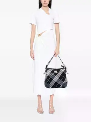 Burberry 2000-2017 Supernova Check Canvas Hobo Bag