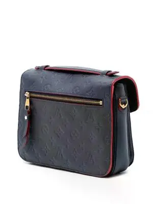 LOUIS VUITTON Monogram Empreinte Pochette Metis Satchel - Blue