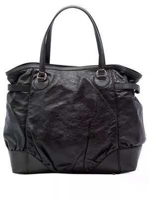 Gucci Embossed Leather Horsebit Full Moon Tote Bag