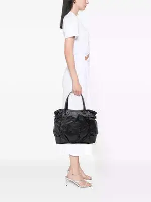 Gucci Embossed Leather Horsebit Full Moon Tote Bag