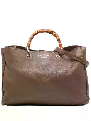 Gucci Large Calfskin Bamboo Shopper