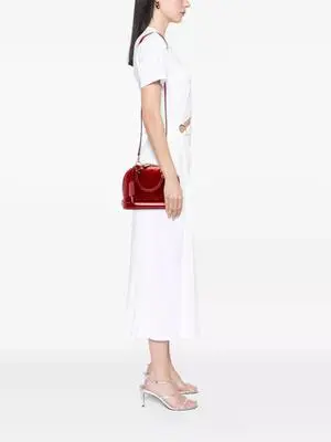 LOUIS VUITTON 2014 Monogram Vernis Alma Bb Satchel - Red