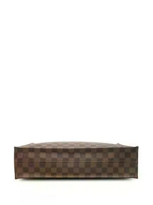 LOUIS VUITTON 2004 Damier Ebene Sac Plat Tote - Brown