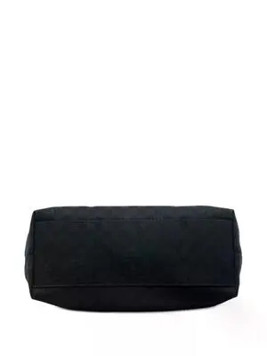 Gucci Gg Canvas Web Tote Bag - Black