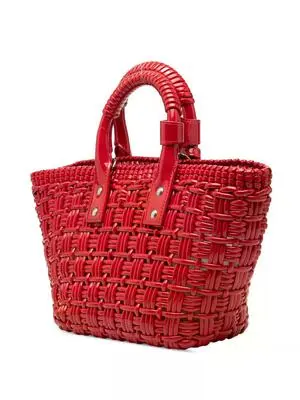 Balenciaga 2021 Faux Leather Bistro Panier Xs Satchel - Red