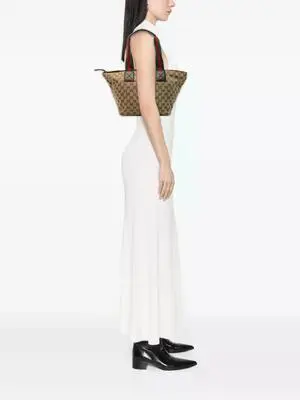 Gucci Gg Canvas Web Tote Bag - Neutrals