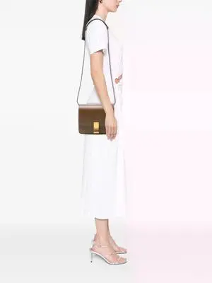 Celine 2018 Small Calfskin Classic Box Crossbody Bag - Brown
