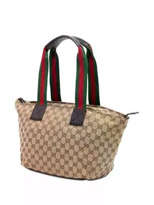 Gucci Gg Canvas Web Tote Bag - Neutrals