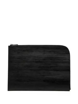 LOUIS VUITTON 2015 Epi Pochette Jour Gm Clutch - Black