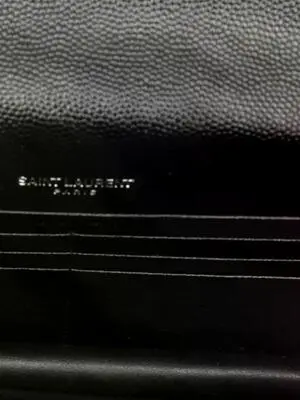 Saint Laurent 2018 Cassandre Envelope Chain Wallet Crossbody Bag - Black