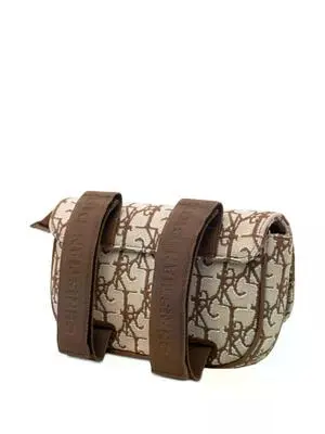 Dior 2021 Cactus Jack Oblique Canvas Saddle Pouch - Neutrals