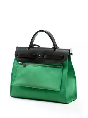 Hermès 2017 Toile Herbag Zip 31 Satchel - Green