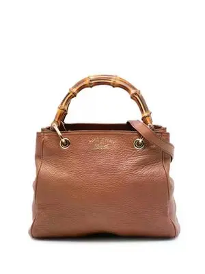 Gucci Small Calfskin Bamboo Shopper Satchel
