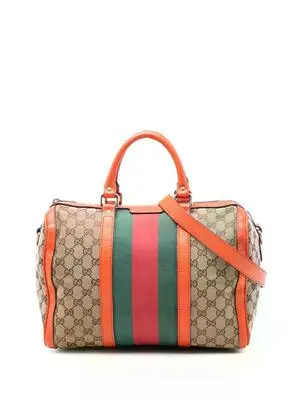 Gucci Gg Canvas Web Joy Boston Bag Satchel - Neutrals