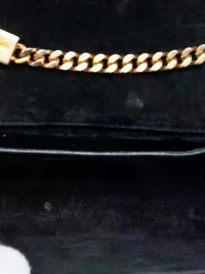 Saint Laurent 2015 Small Quilted Patent Monogram Kate Tassel Crossbody Bag - Black