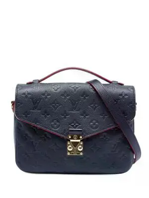 LOUIS VUITTON 2017 Monogram Empreinte Pochette Metis Satchel - Blue