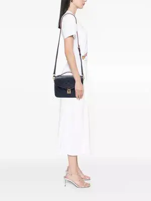 LOUIS VUITTON 2017 Monogram Empreinte Pochette Metis Satchel - Blue