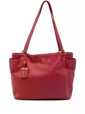 Prada 2010-2026 Vitello Daino Double Pocket Tote Bag