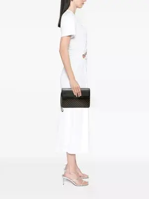 Celine 2000 Macadam Coated Canvas And Leather Clutch Bag