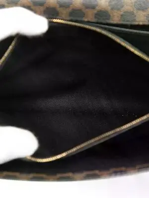 Celine 2000 Macadam Coated Canvas And Leather Clutch Bag