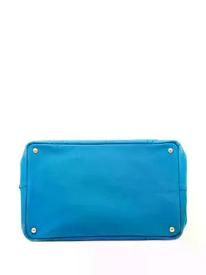 Prada Large Canapa Logo Satchel - Blue