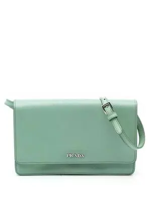 Prada Saffiano Wallet On Strap