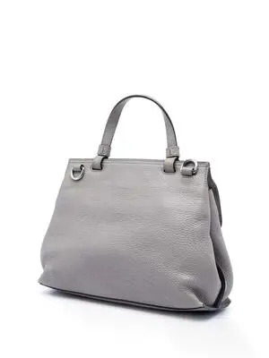 Gucci Small Leather Bamboo Satchel - Grey