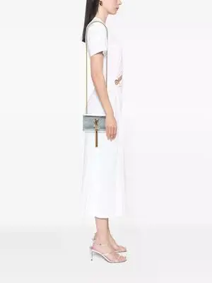 Saint Laurent 2014 Monogram Kate Tassel Crossbody Bag - Silver