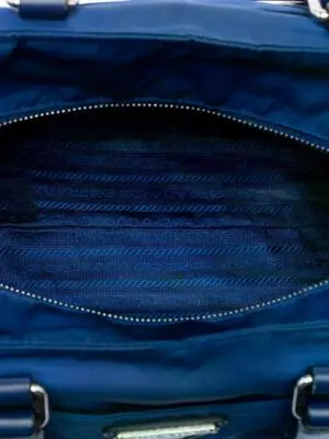 Prada Vitello Trimmed Tessuto Satchel