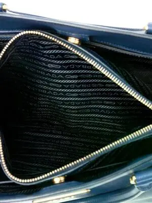 Prada Saffiano Lux Galleria Satchel - Blue
