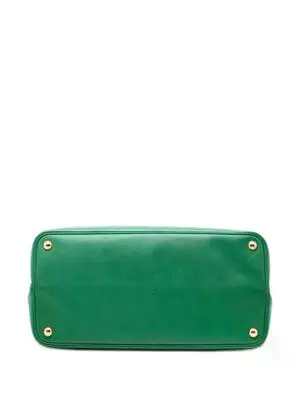 Prada 2010-2026 Medium Saffiano Cuir Double Satchel - Green