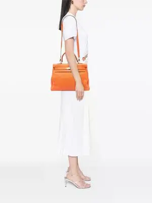 Hermès 2010 Togo Kelly Ii Retourne 35 Satchel - Orange