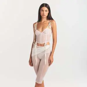 SKIMS Ultra Fine Mesh Draped Capri