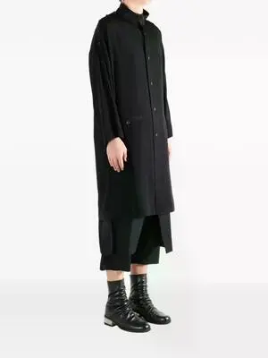 Yohji Yamamoto Buttoned Long-sleeve Coat