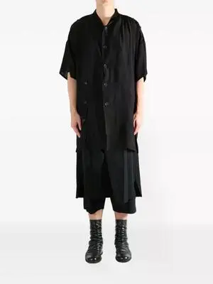 Yohji Yamamoto Buttoned Long-sleeve Coat