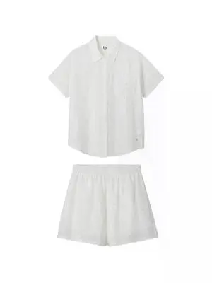 B+AB Striped Short-sleeve Shirt And Shorts Set