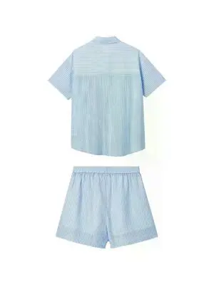 B+AB Striped Shirt And Shorts Set