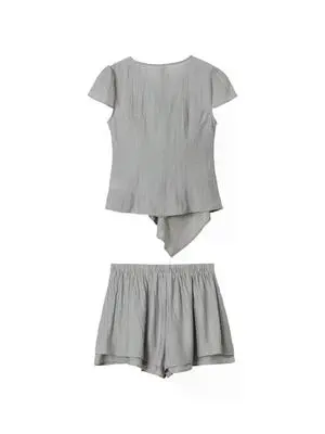 B+AB Ruffled-detail Short Set - Grey