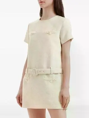 B+AB Tweed-details Mini Dress - Neutrals