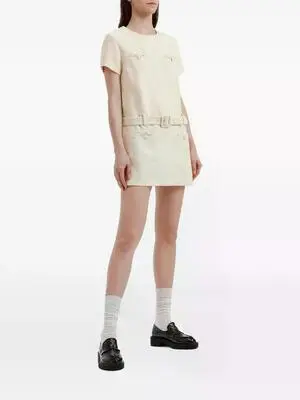 B+AB Tweed-details Mini Dress - Neutrals