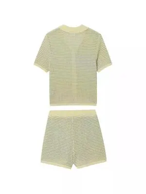 B+AB Textured-knit Shirt And Shorts Set