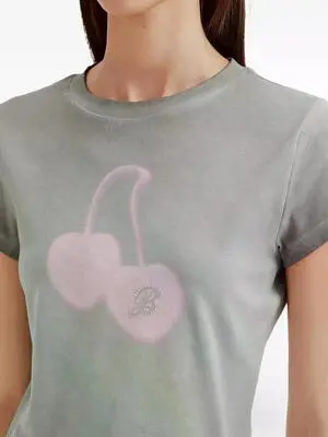 B+AB Cherry-print T-shirt - Grey