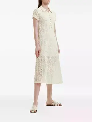 B+AB Textured Button-front Midi Dress