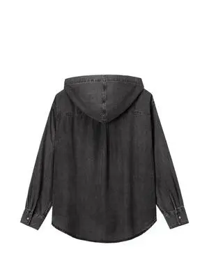 B+AB Hooded Denim Shirt - Grey