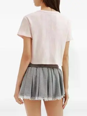 TOUT A COUP Scalloped-trim T-shirt