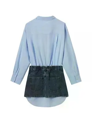 B+AB Denim-panel Mini Dress