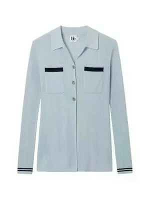 B+AB Ribbed-knit Button-up Cardigan