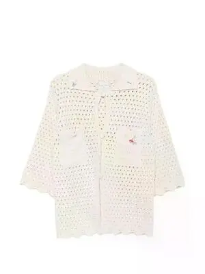 FORTE_FORTE Crochet-knit Cardigan